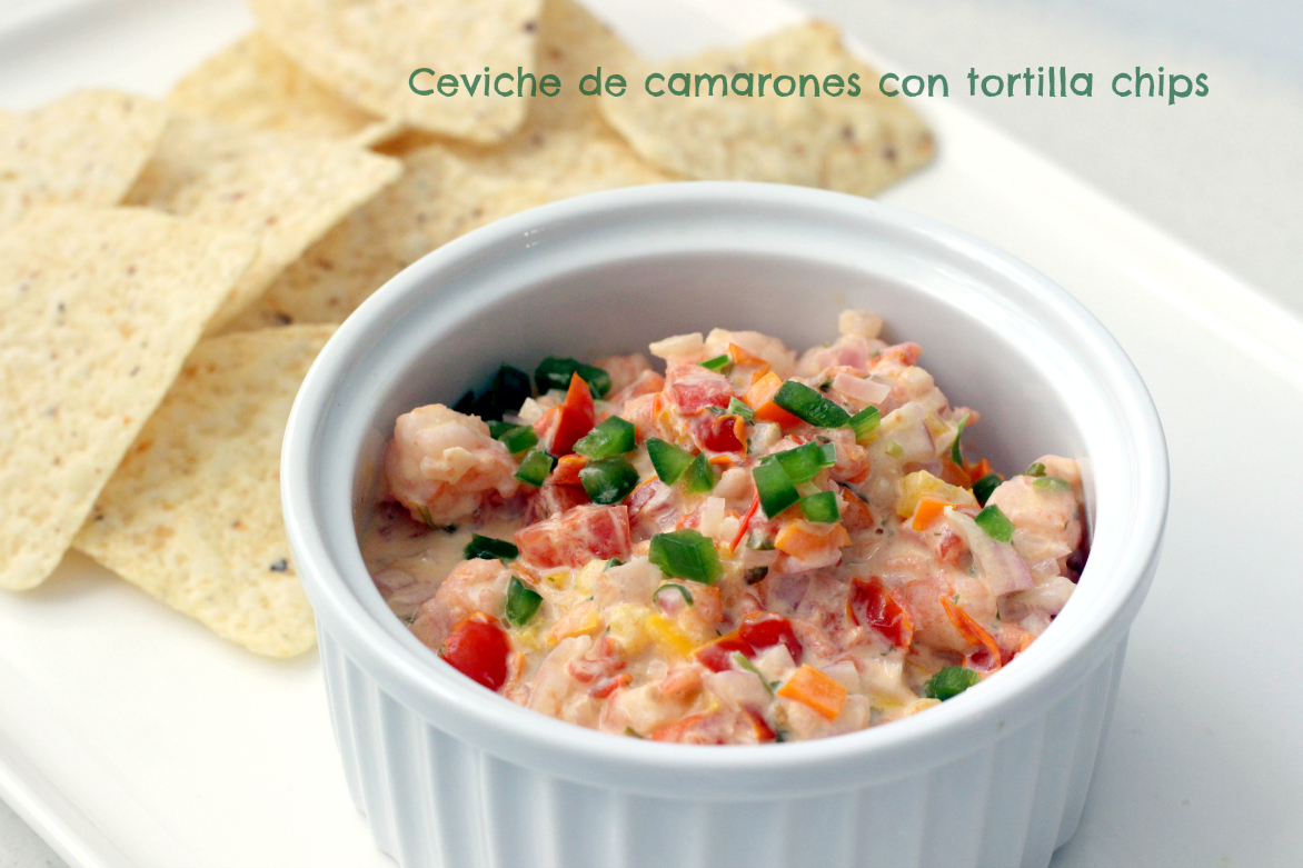 Canapés de Ceviche de Camarones
